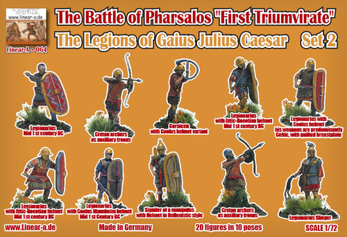 Linear-A 064 The Battle of Pharsalos 'First Triumvirate' - The Legions of Gaius Julius Caesar Set 2 (3D-Printed)