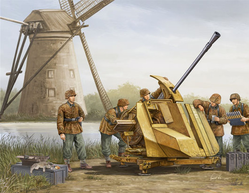 Trumpeter 02311 German IIWW Anti-Aircraft Gun FLAK 43 (3,7cm)