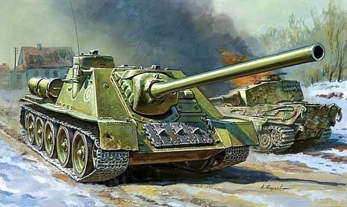 Zvezda 5044 Soviet Self- Proppeled Gun Su-100