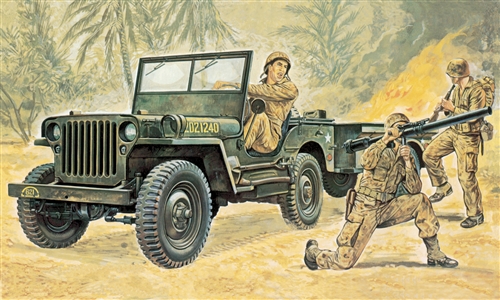 Italeri 0314 Willys MB Jeep with Trailer