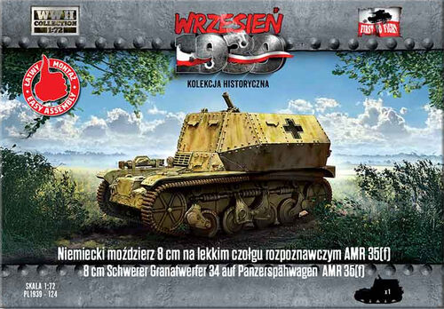 First to Fight PL124 Niemiecki Moździerz 8 cm na Lekkim Czołgu Rozpoznawczym AMR 35(f)