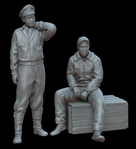 White Stork Miniatures F72148 U.S. Air Force Pilots For Mustang P51