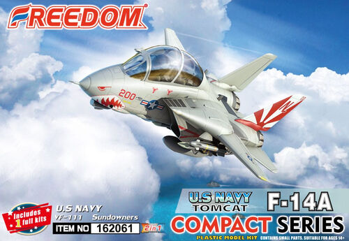 Freedom Model Kits 162061 Grumman F-14 A Tomcat - VF-111 Sun Downes (Compact Series)