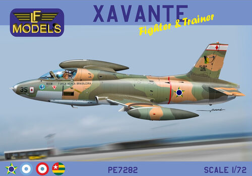 LF Models PE7282 Xavante Fighter & Trainer - 2xBrazil, 1x Paraguay, 1x Togo and 1x Argentina Decals