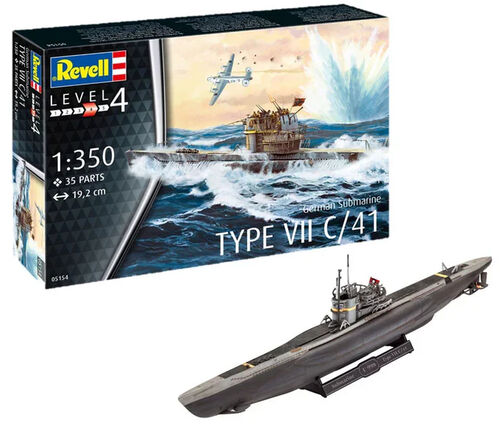 Revell 75154 German Submarine Type VII C/41 - Starter Kit
