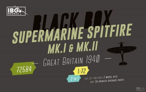 IBG 72584 Black Box - Supermarine Spitfire Mk. I & Mk. II Great Britain 1940 (2 in 1 Kit)