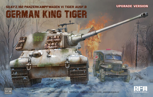 Rye Field Model RM-5138 Sd.Kfz.182 Panzerkampfwagen VI Tiger Ausf.B King Tiger ARDENNES 1944 UPDATED VERSION