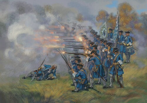Strelets-R 26272 Bavarian Infantry Shooting Line (War of Spanish Succession 1701-1714)