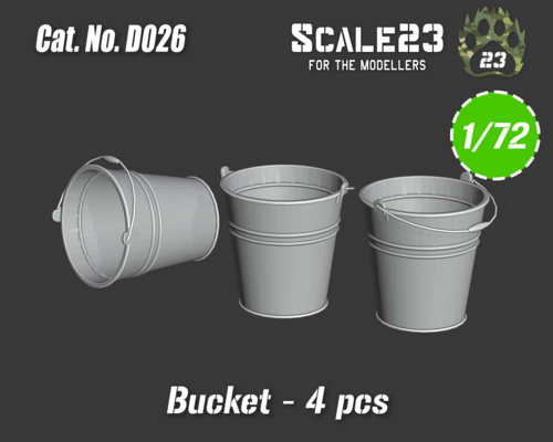 Scale23 72-D026 Steel bucket - 4 pcs
