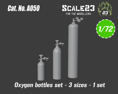 Scale23 72-A050 Oxygen bottles set: L, M, S - 1 set