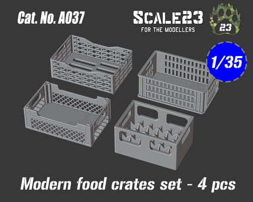 Scale23 35-A037 Modern food crates set - 4 pcs