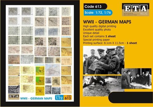 ETA DIORAMA ACCESSORIES 613 German WWII Maps