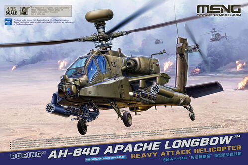 Meng Model QS004 Boeing AH-64D Apache Longbow Heavy Attack Helicopter
