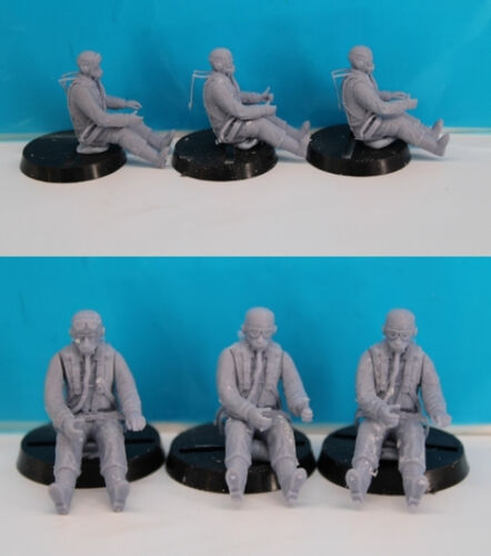 Peddinghaus-Decals 72F097 US Pilots Sitting (3 Figures)