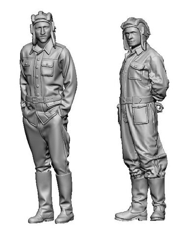 Glowel Miniatures 35931 Polish T-34 Crew Part 2 (2 Figures, 3D Printed)