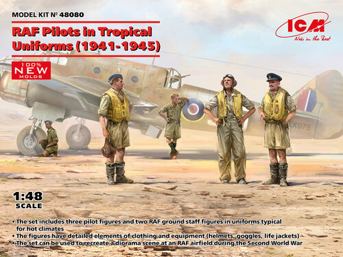 ICM 48080 RAF Pilots in Tropical Uniforms (1941-1945)