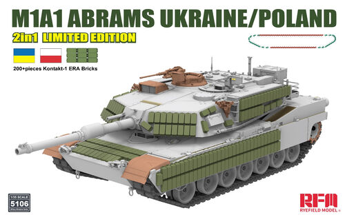 Rye Field Model RM-5106 M1A1 Abrams Ukraine/Poland 2IN1 Limited Edition