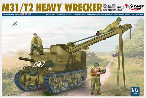 Mirage-Hobby 720004 M31/T2 Heavy Wrecker, WW2 U.S. Army Tank Recovery Vehicle With Garwood Crane
