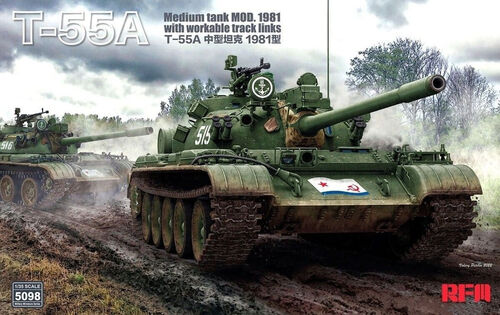 Rye Field Model RM-5098 T-55A Medium Tank Mod. 1981 (With Workable Track Links)