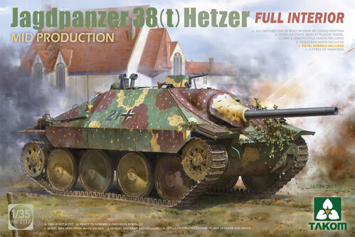 Takom 2171 Jagdpanzer 38(t) Hetzer Mid Production With Full Interior