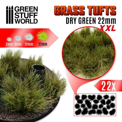 Green Stuff World 11449 Grass tufts 22mm XXL - Dry Green