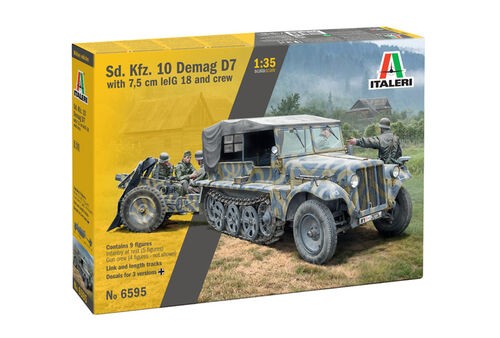 Italeri 6595 Sd.Kfz. 10 Demag D7 with 7,5 cm lelG 18 and Crew
