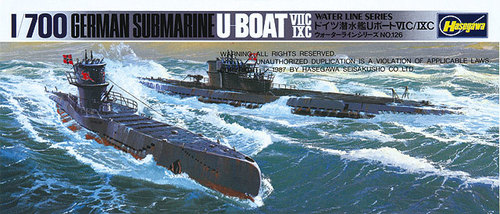 Hasegawa WL901 Submarine U Boat VIIC / IXC