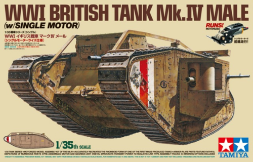Tamiya 30057 WWI British Tank Mk.IV Male - w/Single Motor/British Figures