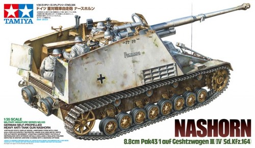 Tamiya 35335 Nashorn 8.8cm Pak43/1 auf Geschützwagen III/IV(Sd.Kfz.164)