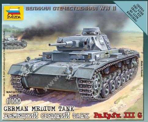 Zvezda 6119 German Medium Tank Pz.Kp.fw. III Ausf. G