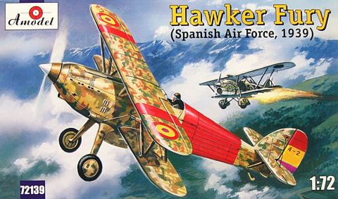 A-Model 72139 British Biplane Hawker Fury Spanish Republican Air Force 1939