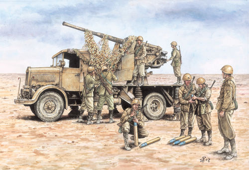Italeri 7508 Autocannone RO3 with 90/53 AA Gun