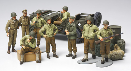 Tamiya 32552 WWII US Infantry at rest with Jeep