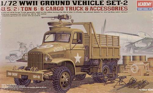 Academy 13402 U.S. 2.5ton Cargo Truck & Accessories