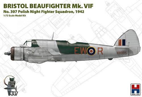 Hobby 2000 72003 Bristol Beaufighter Mk. VIF No. 307 Polish Night Fighter Squadron, 1942