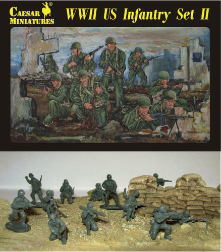 Caesar Miniatures H071 WW2 US Army Infantry Set II
