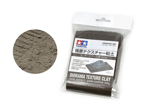Tamiya 87222 Diorama Texture Clay - Soil Effect, Dark Earth (150g)