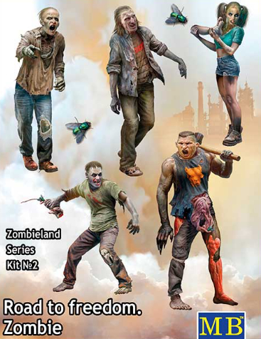Master Box 35242 Zombieland Series, Kit No 2. Road To Freedom. Zombie