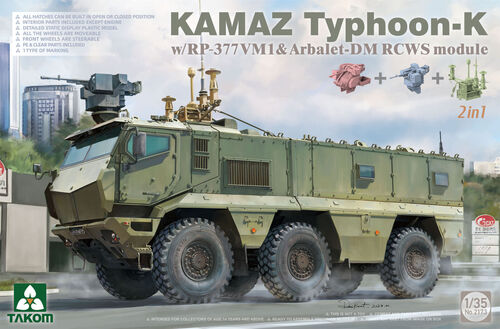 Takom 2173 KAMAZ Typhoon-K w/ RP-377VM1 And Arbalet-DM RCWS Module 2 In 1