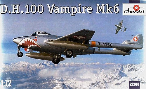 A-Model 72208 British Jet-Engine Fighter De Havilland DH.100 Vampire Mk.VI