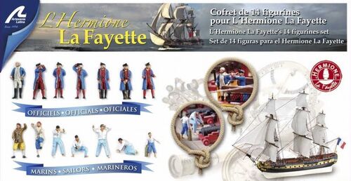 Artesania Latina 22517F Metal Figurines for Hermione La Fayette Set (14 pcs)