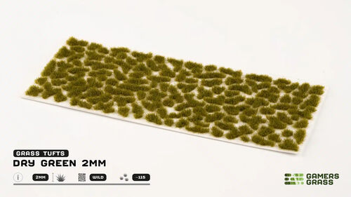 GamersGrass GG2-DGR Grass Tufts - Dry Green 2mm