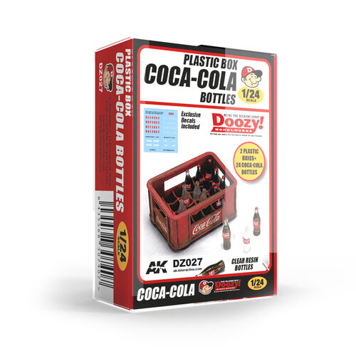 AK-Interactive DZ027 1940-1980's Plastic Box Coca-Cola Bottles