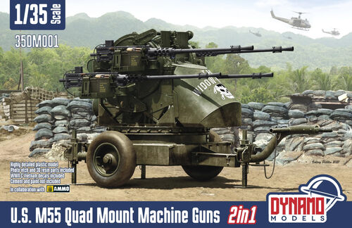 Dynamo-Models 35DM001 U.S. M55 Quad Mount Machine Guns 2 In 1