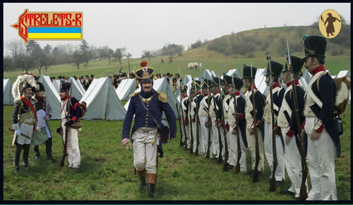 Strelets-R 22272 Napoleonic French Infantry in Summer Uniform Standing Order Arms
