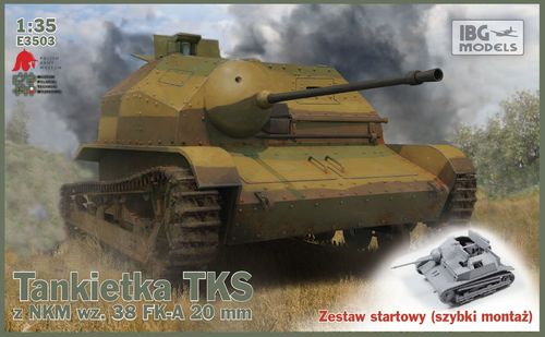 IBG E3503 TKS - Polish Tankette with 20mm NKM wz. 38 FK-A STARTER SET includes quick build tracks