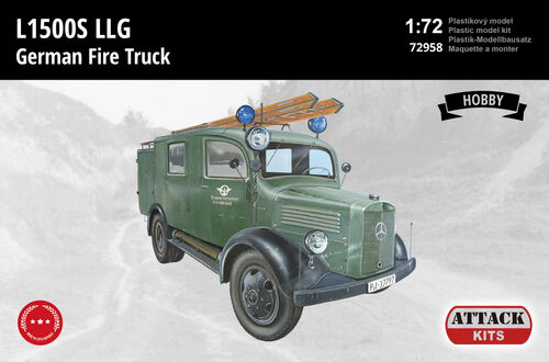 Attack 72958 Mercedes-Benz L1500S LLG - German Fire Truck (Hobby Line)