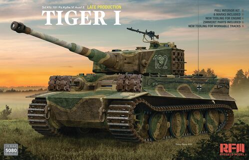 Rye Field Model RM-5080 Tiger I Late Production Zimmerit & Full Interior