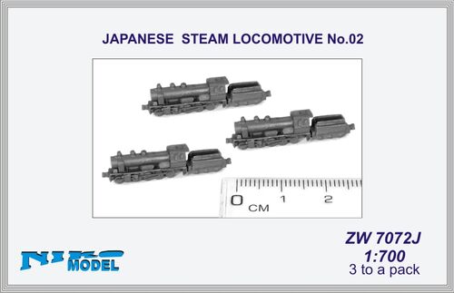 NIKO MODEL ZW7072J Japanese Steam Locomotive No.02 (3 Per Pack)