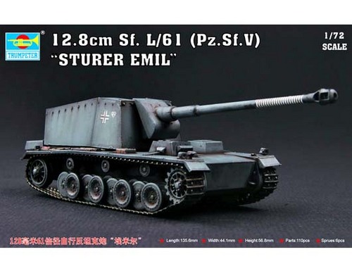 Trumpeter 07210 12.8cm Sf. L/61 (Pz.Sf.V) Sturer Emil